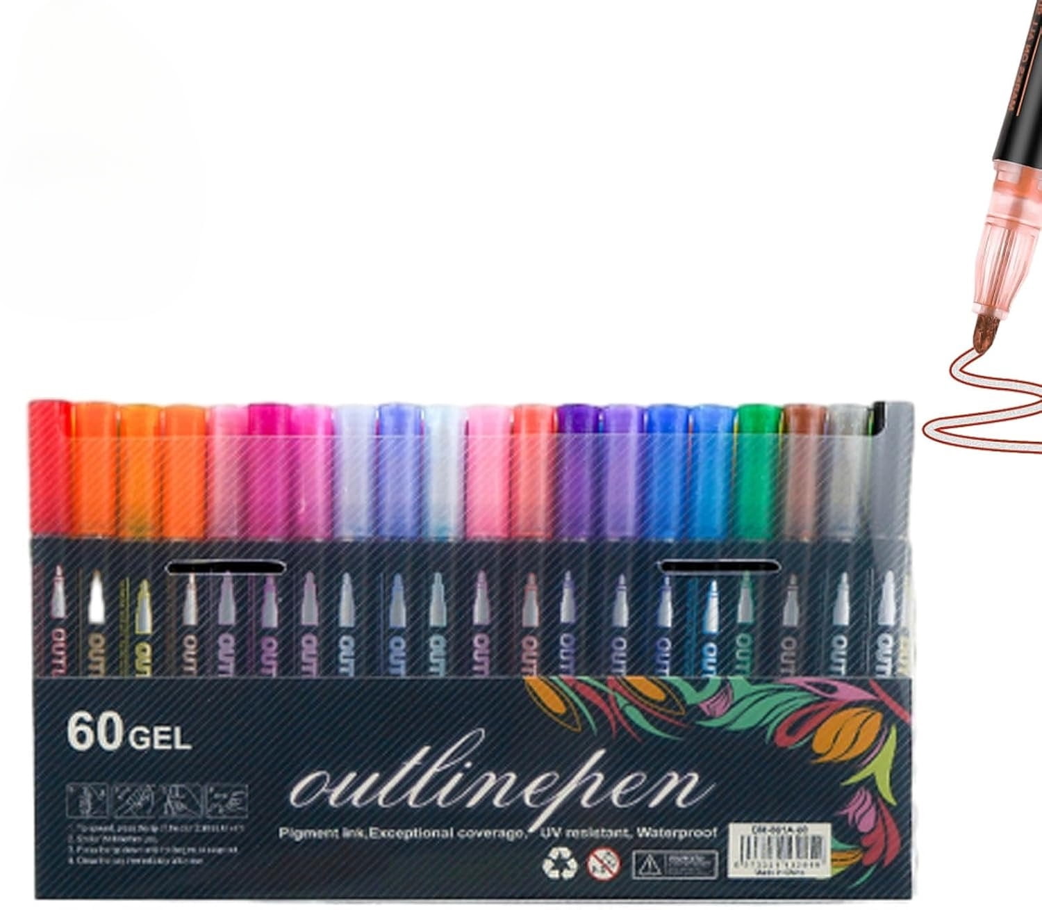 Dreamy Sparkle Dual-Line Contour Pens, Metallic Glitter & Shimmer ...