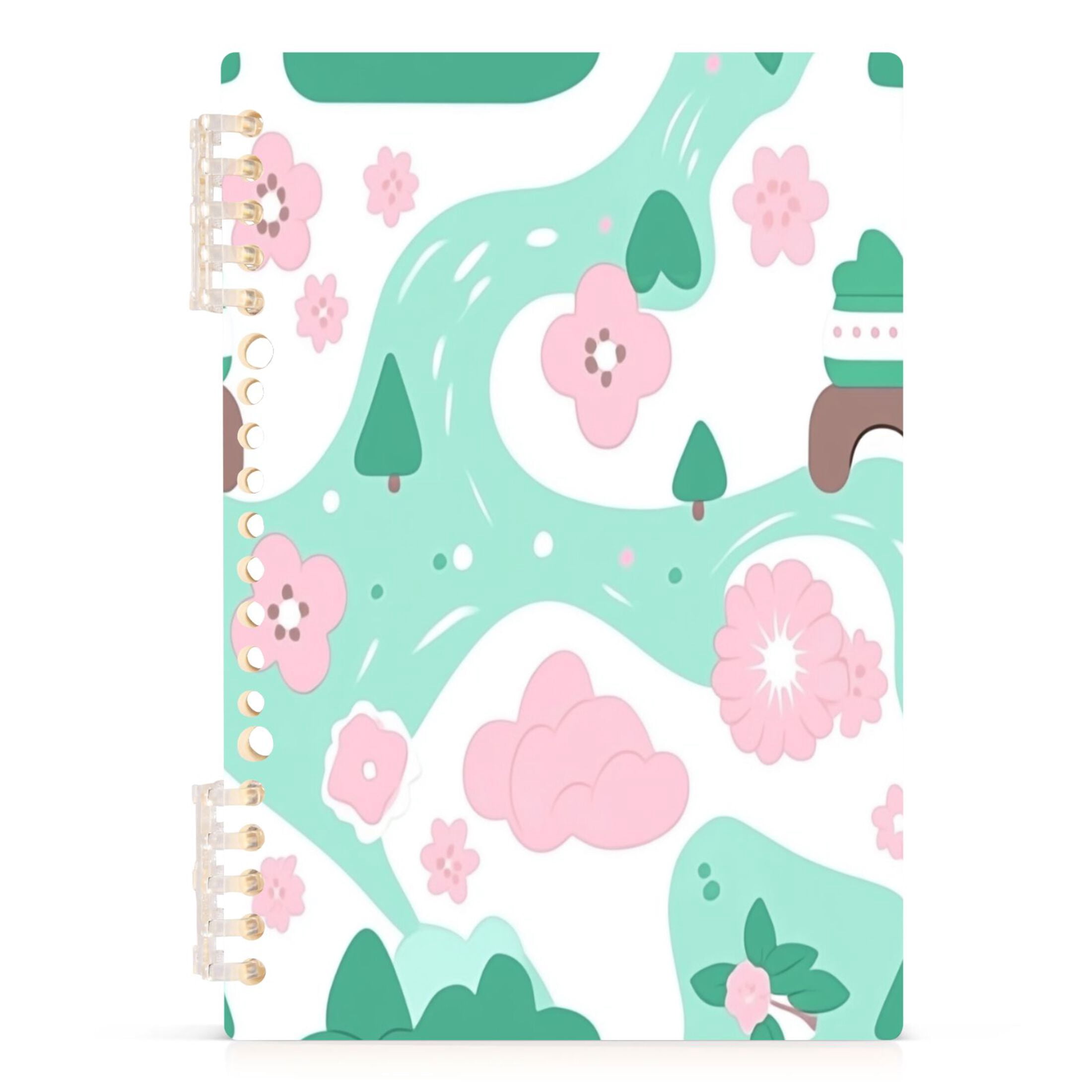 Dreamy Spring Landscape A5 8.3x5.7in PP Notebook, Adjustable Rings, 60 ...