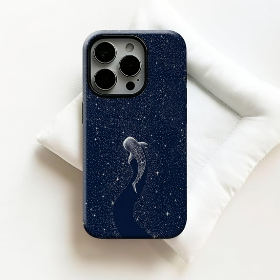 Dreamy Whale Shark Deep Blue Sky Phone Case with iPhone 17 to 11 Pro ...