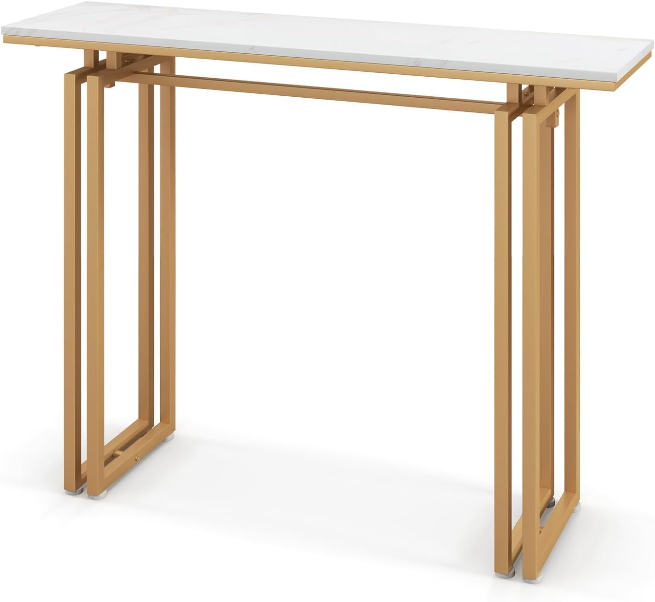 DreamyHM 43.5" Entryway Console Table, Faux Marble Foyer Table with ...