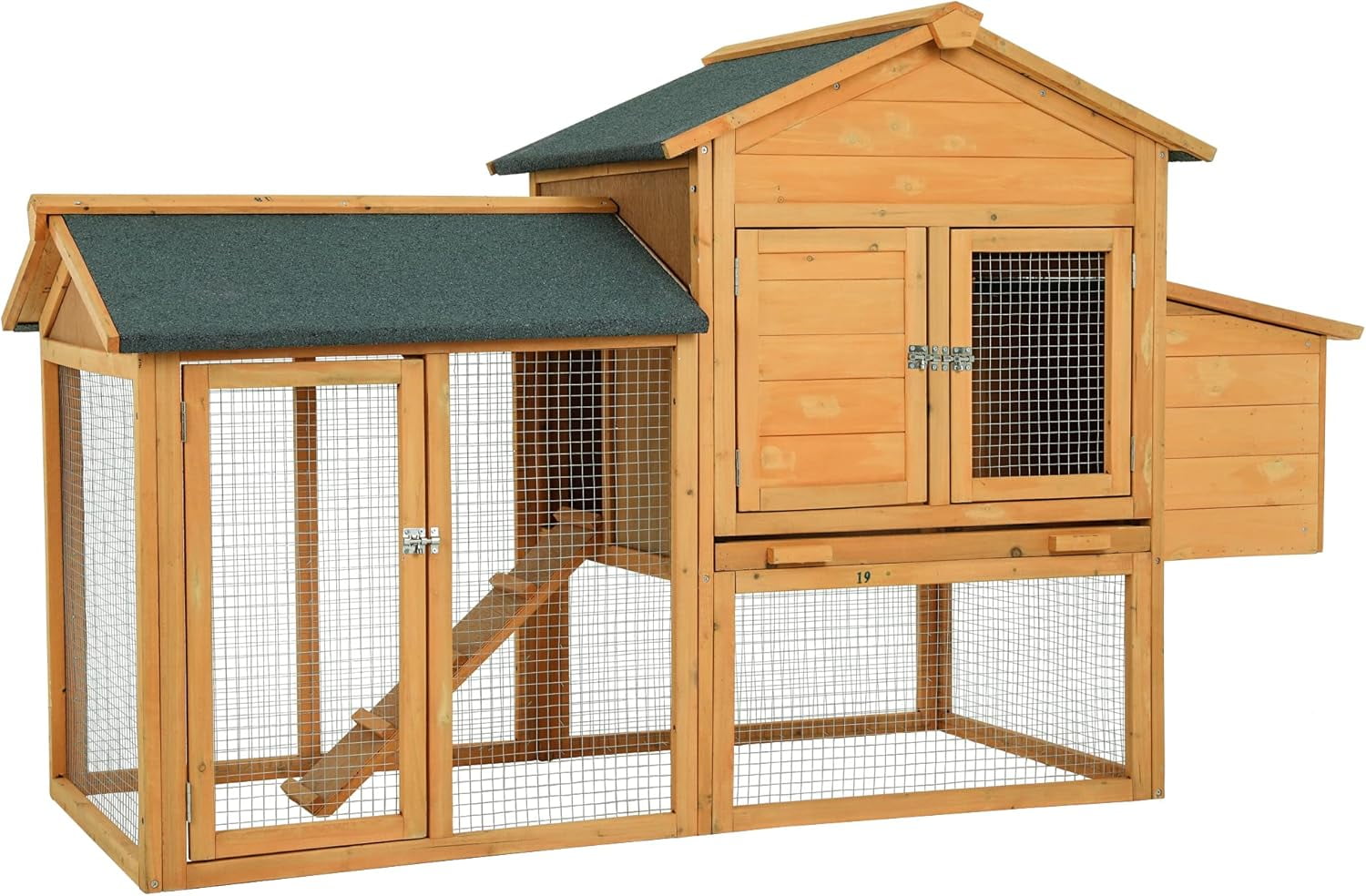DreamyHM 66 Inch Wood Chicken Coop Chicken House Indoor Outdoor Chicken ...