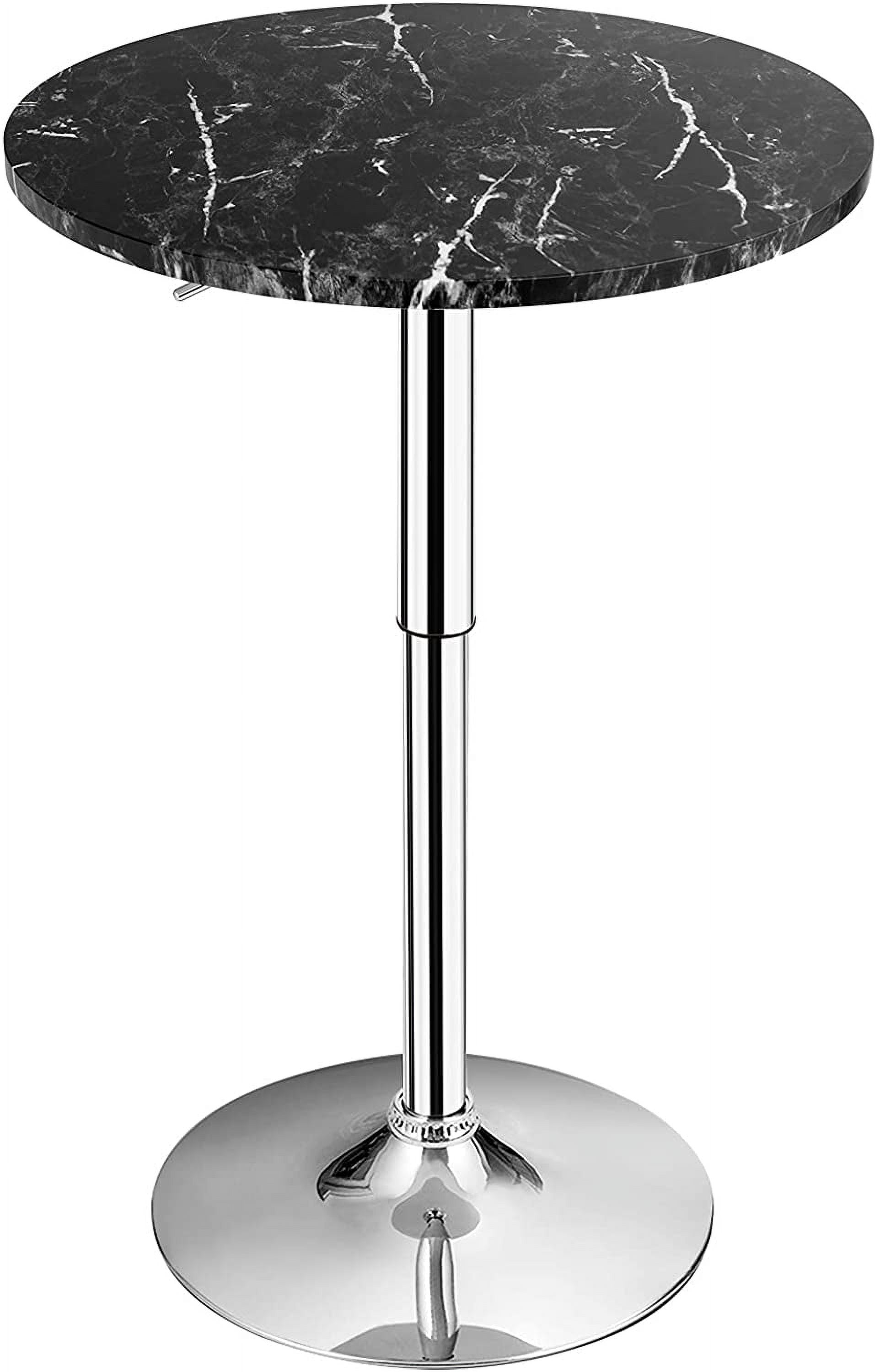 DreamyHM Round Pub Table Height Adjustable, 360° Swivel Cocktail Pub ...