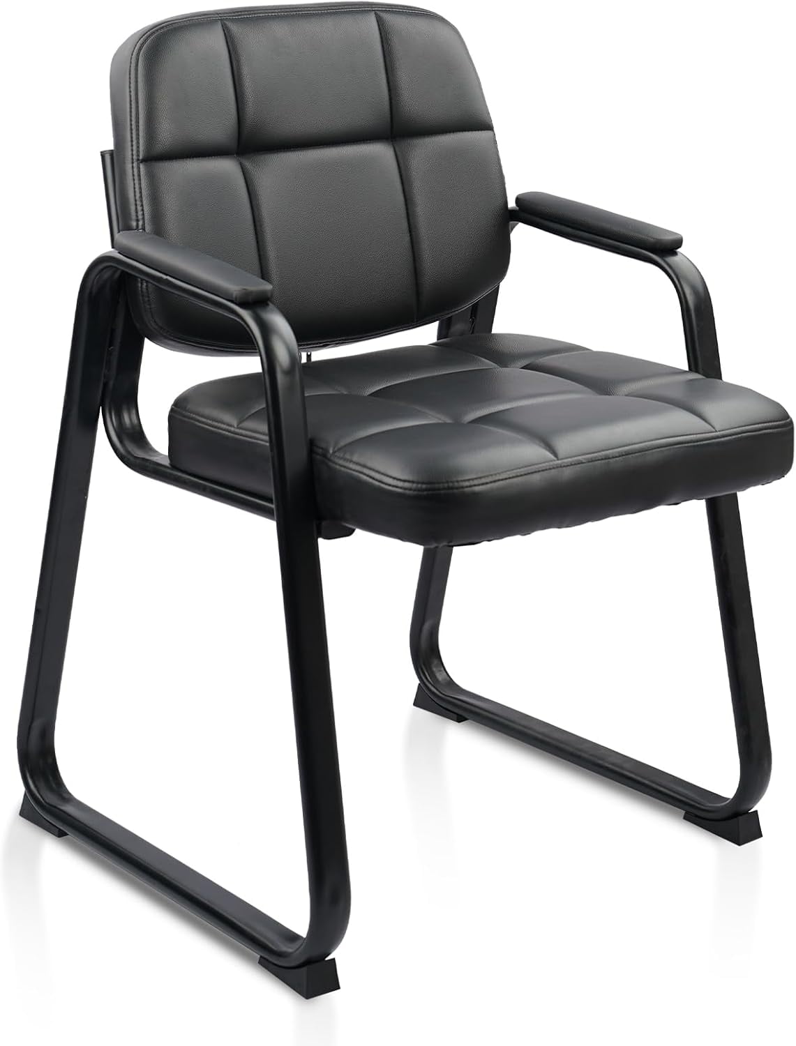 DreamyHM Waiting Room Guest Chair with Bonded Leather Padded Arm Rest ...