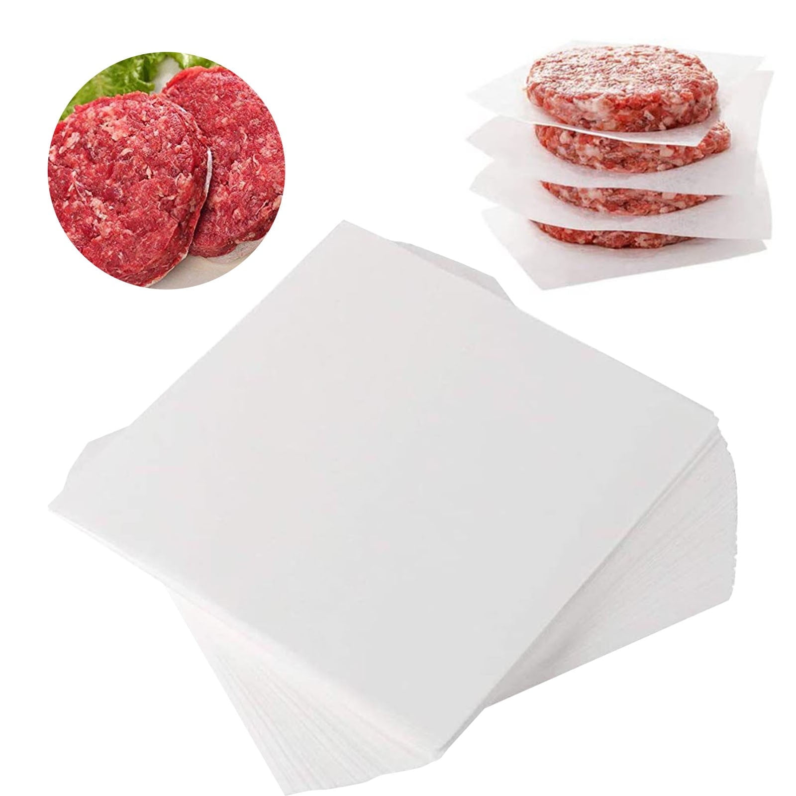 DreamyJuly Burger Patty Paper Set, 100pc Non-Stick Wax Paper Squares ...