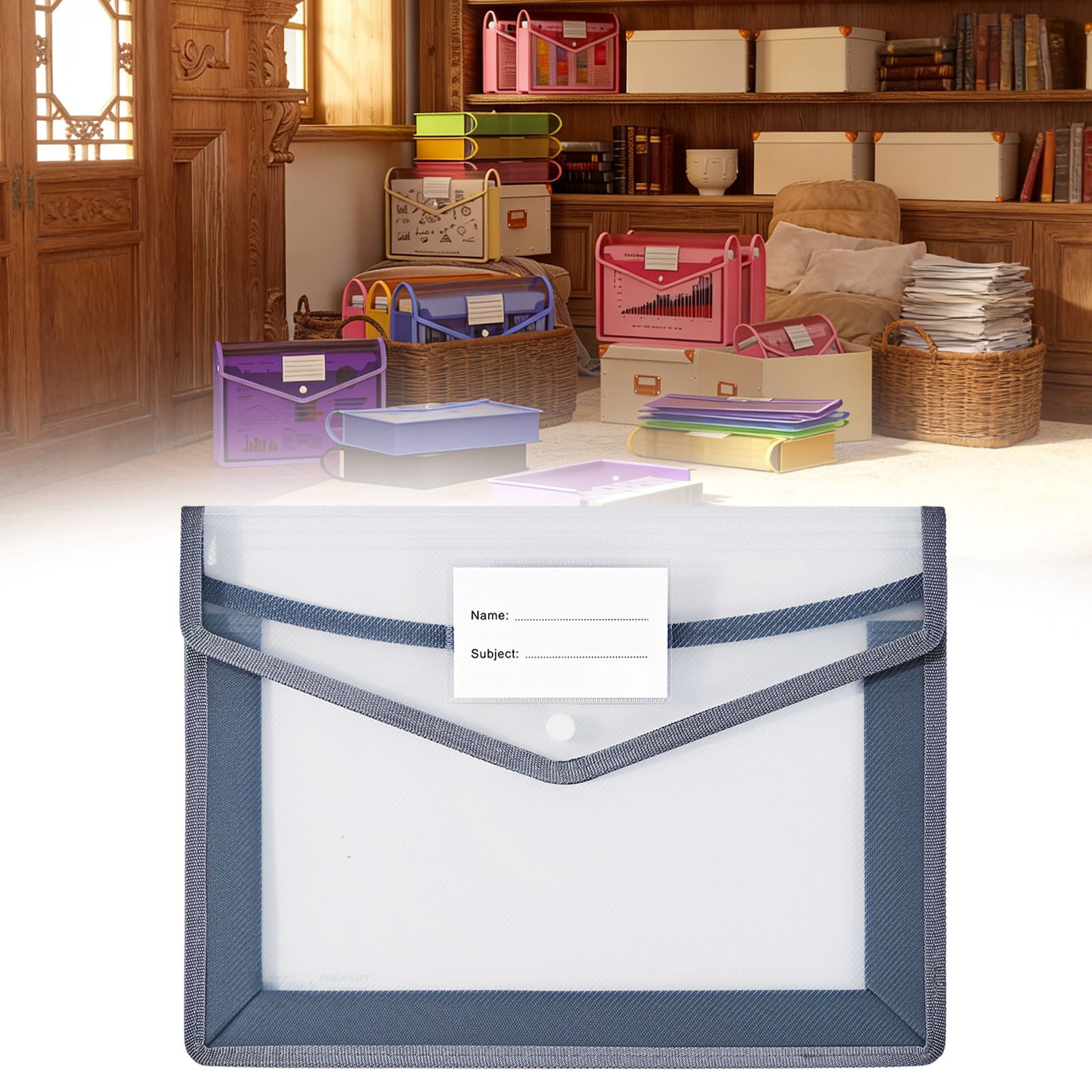 DreamyJuly Plastic Expandable File Organizer Folder, Transparent ...