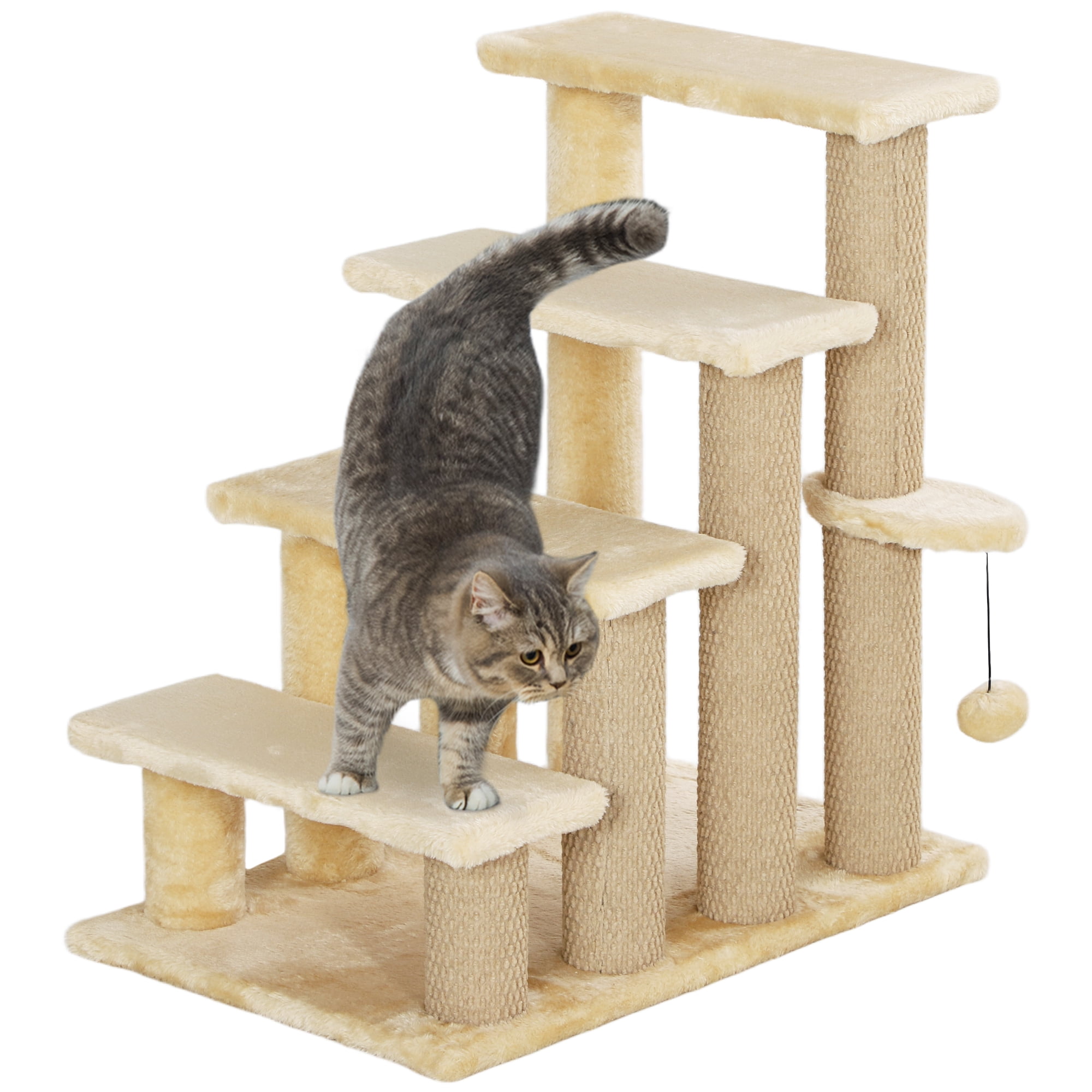 DreamyTrendy Cat Stairs, 2 in 1 Cat Tree Tower Pet Steps with ...