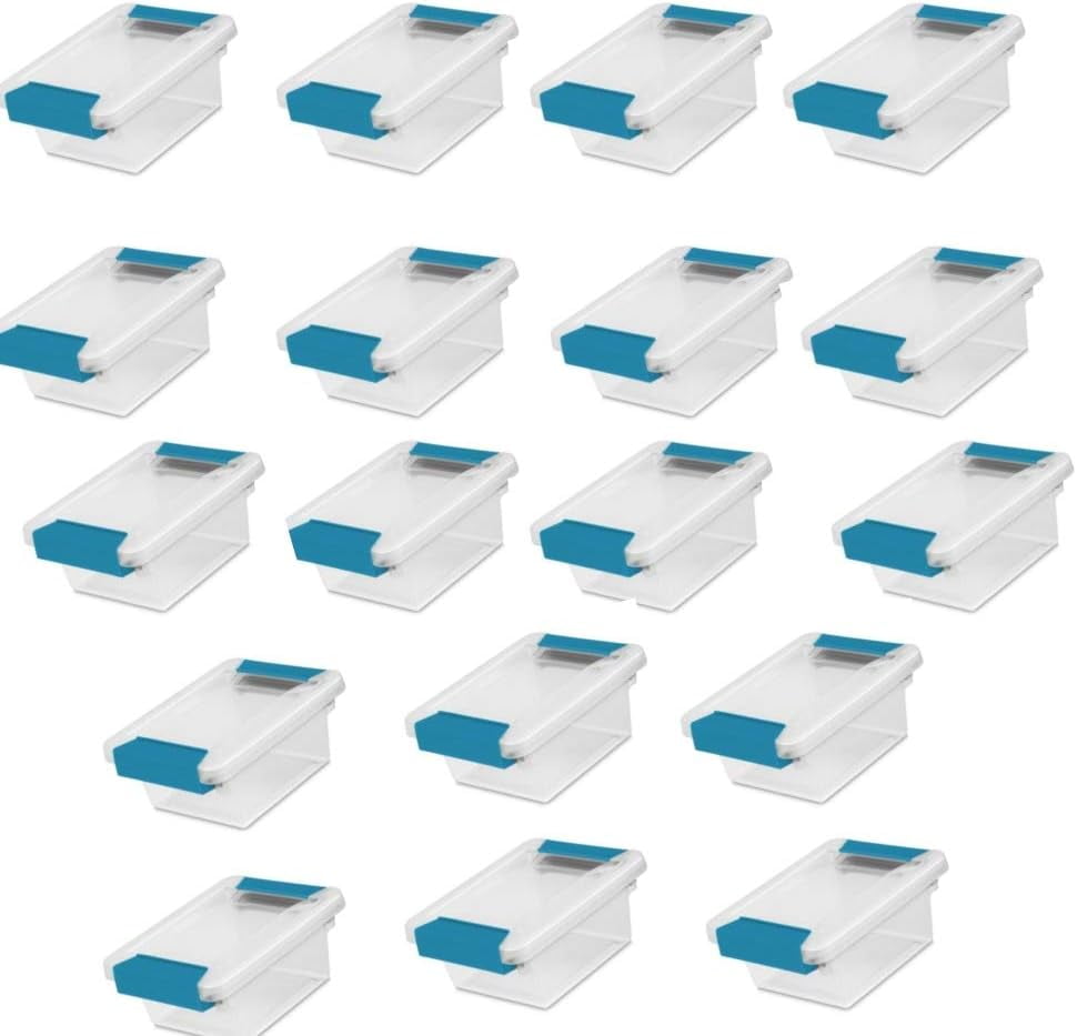 DreamyTrendy Clip Box, Stackable Small Storage Bin with Latching Lid ...