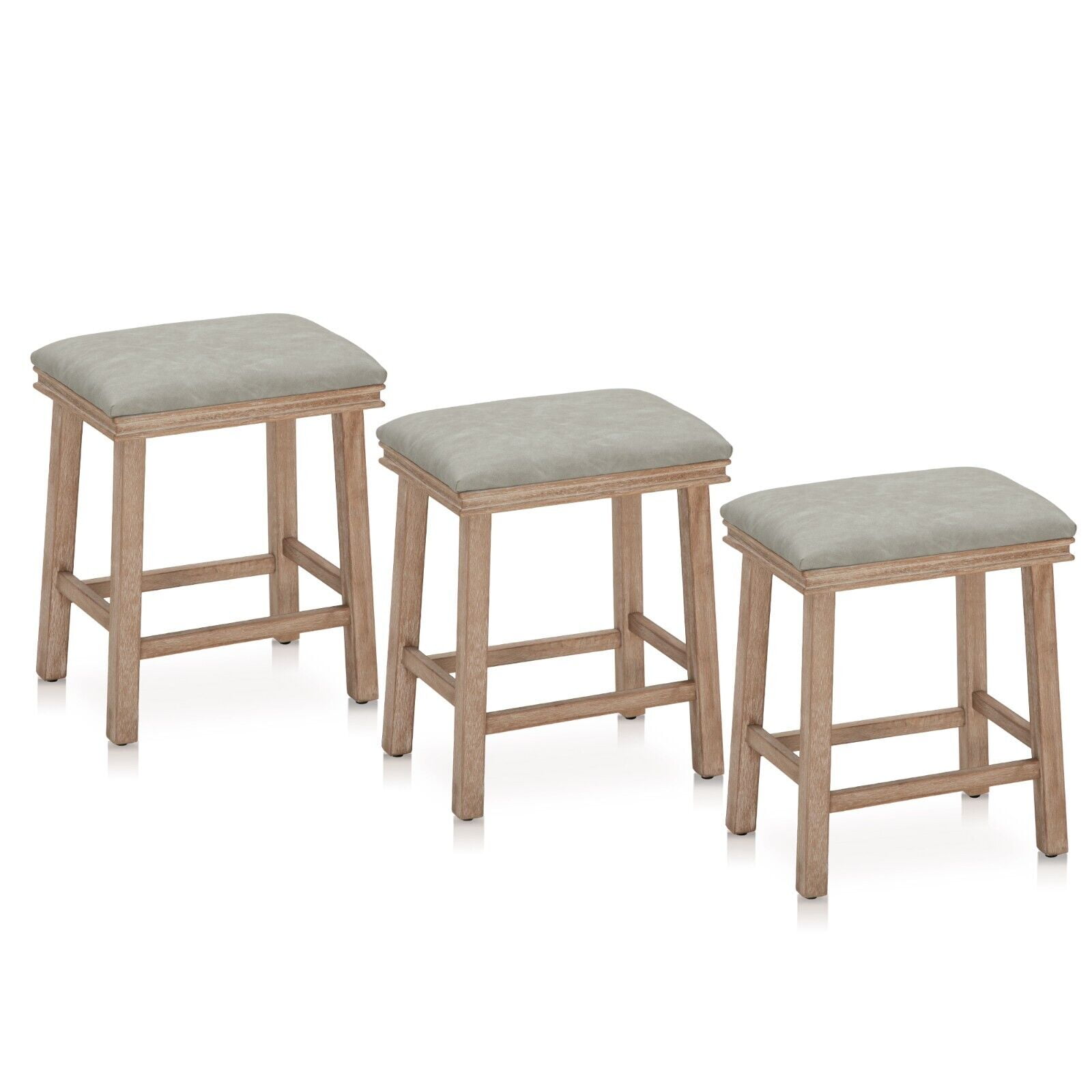 DreamyTrendy Counter Height 24 inch Bar Stool for Kitchen Counter Solid ...