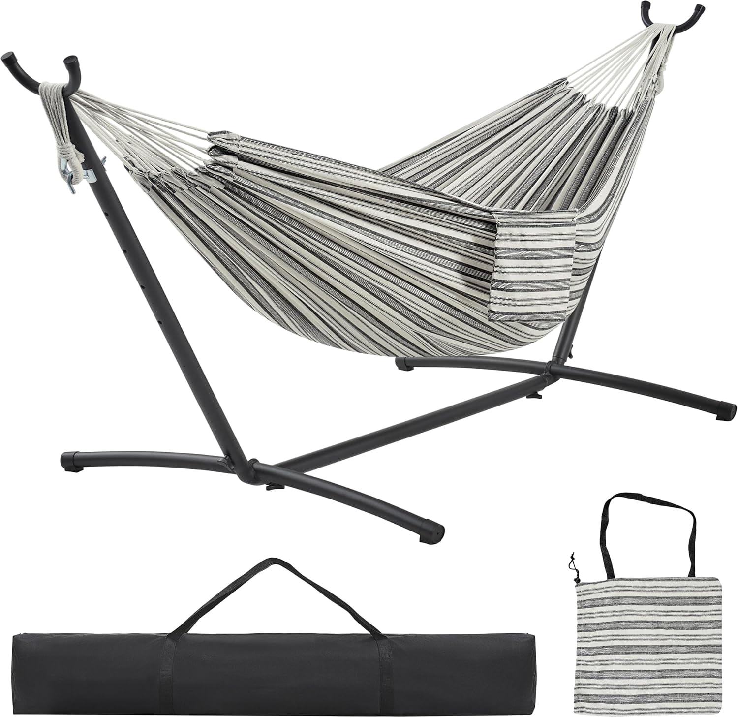 DreamyTrendy Double People Hammock & Stand Set w/Storage Bag & Carrying ...