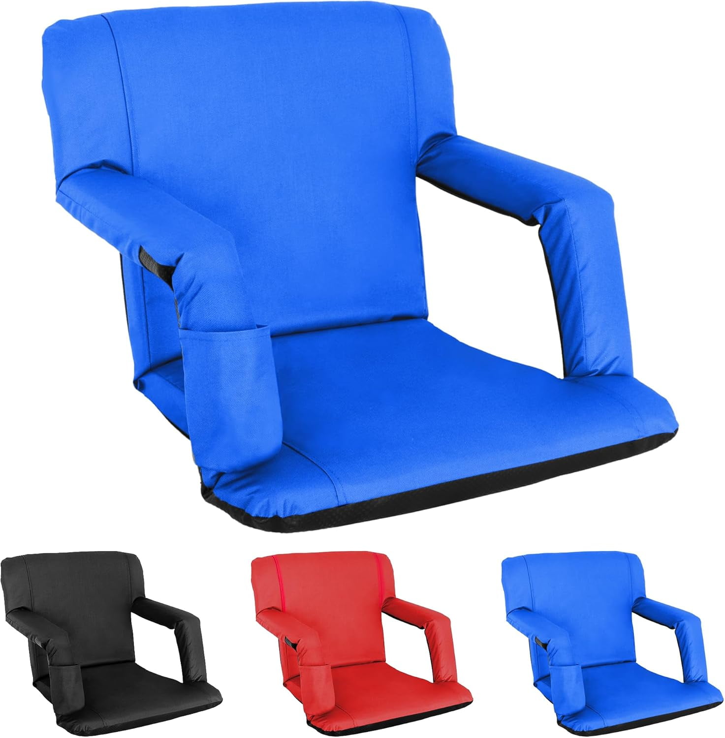DreamyTrendy Folding Stadium Seat with Back Support, 20.5'' / 25 ...