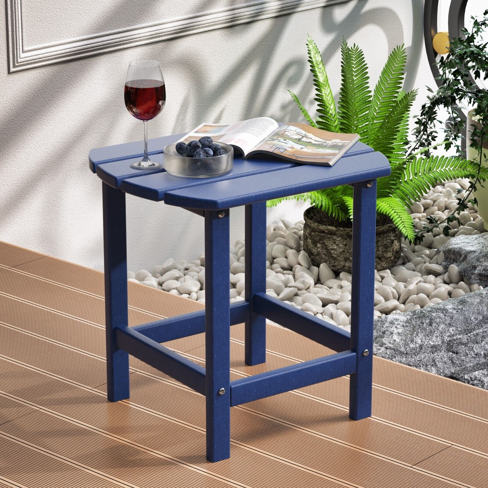 DreamyTrendy Patio Adirondack Side Table, Outdoor End Tables All ...