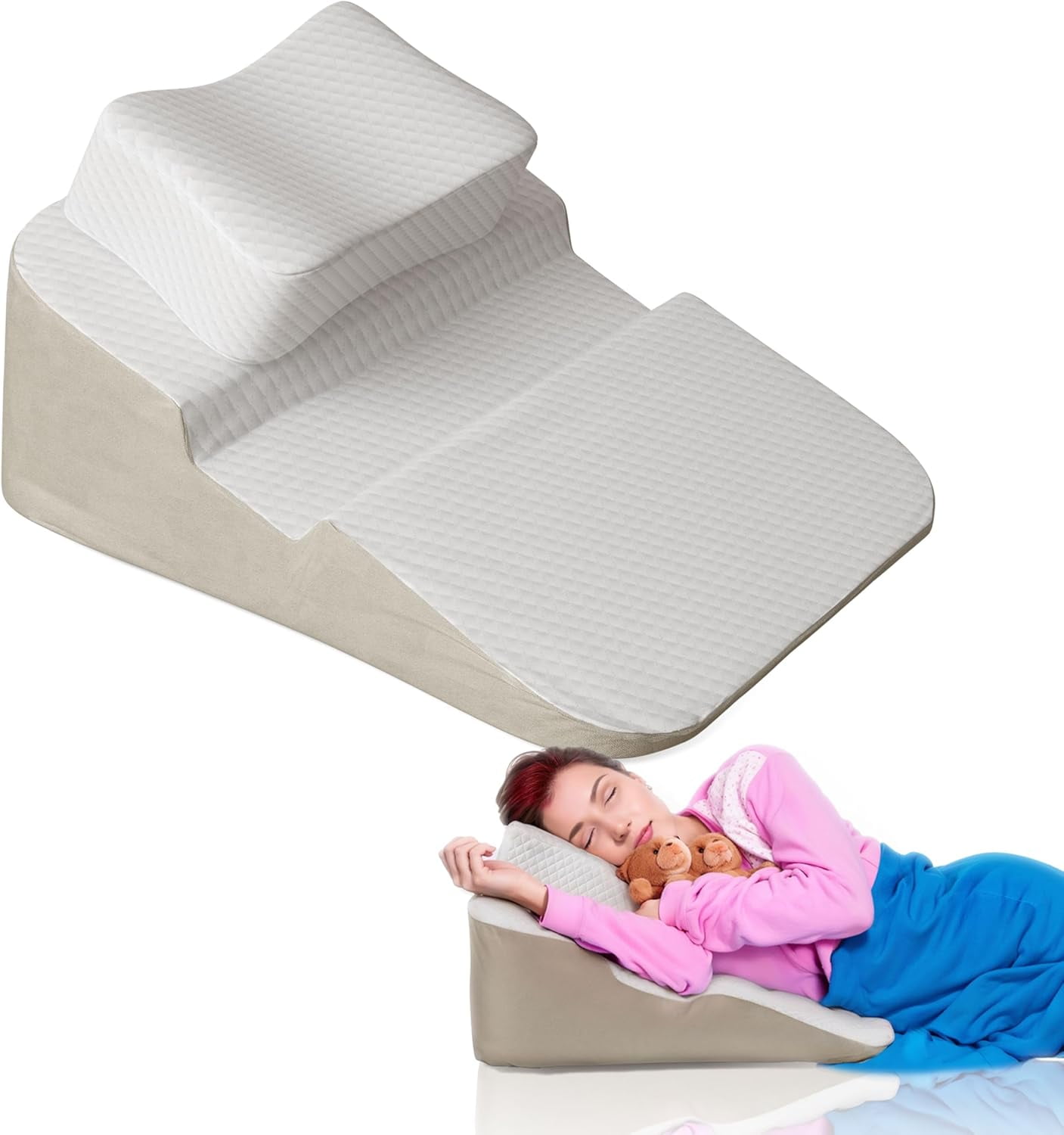 DreamyTrendy Side Sleeper Pillow with Arm Hole, Side Sleeper Pillows ...