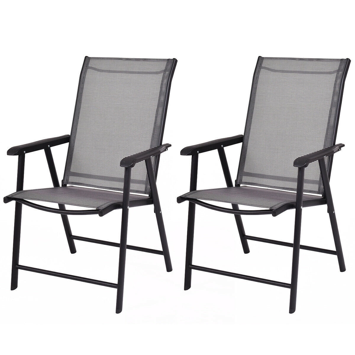 DreamyTrendy Upgraded Version Single 2 Folding Chairs with Arms ...