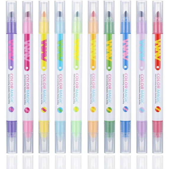 Dreamyjuly 10Pcs Erasable Highlighters 10 Color Changing Highlighter ...