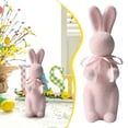 Dreamyjuly Easter Flocking Figurines with Bow Ties, Adorable Spring ...