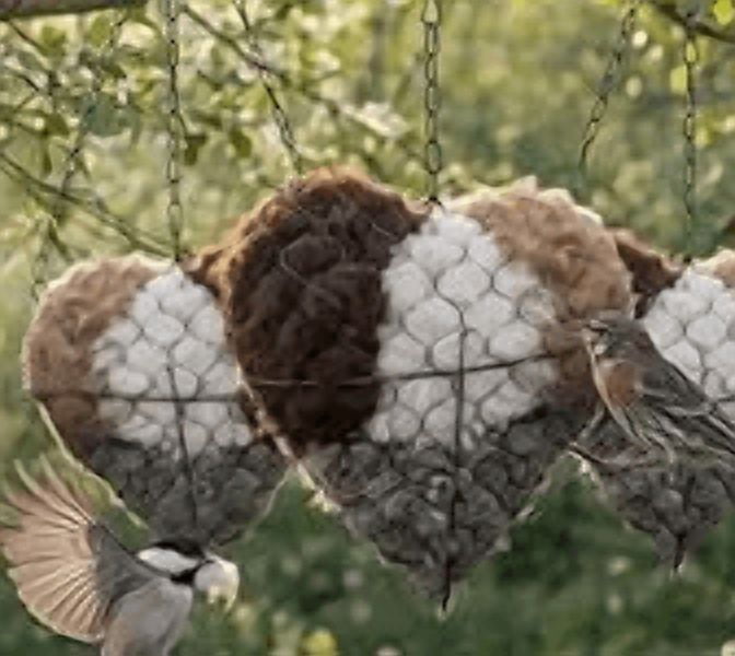 Dreamyjuly Handcrafted Fiber Bird Nest, Heart-Shaped Design, Fillable ...