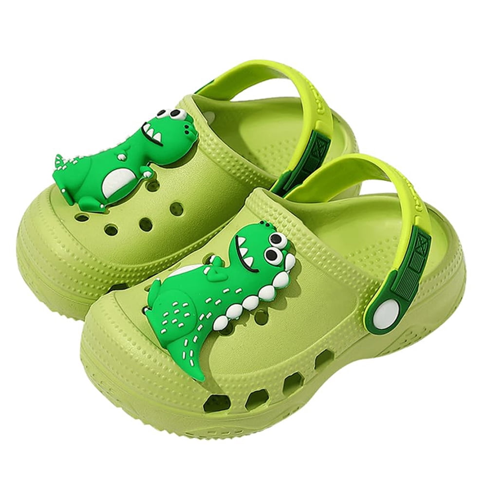 Drecage, Toddler Boys Girls Cute Cartoon Clogs, 5-6 Toddler, Green ...
