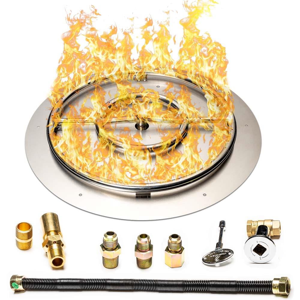 Dreffco Fire Pit Burner Pan & Ring - Works with Liquid Propane ...