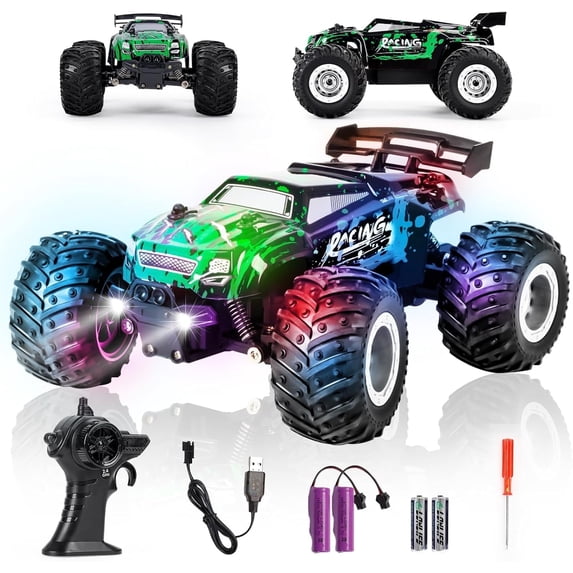 Drefirsa 1:18 Remote Control Monster Truck for Boys Age 6-12, 20Mph All ...