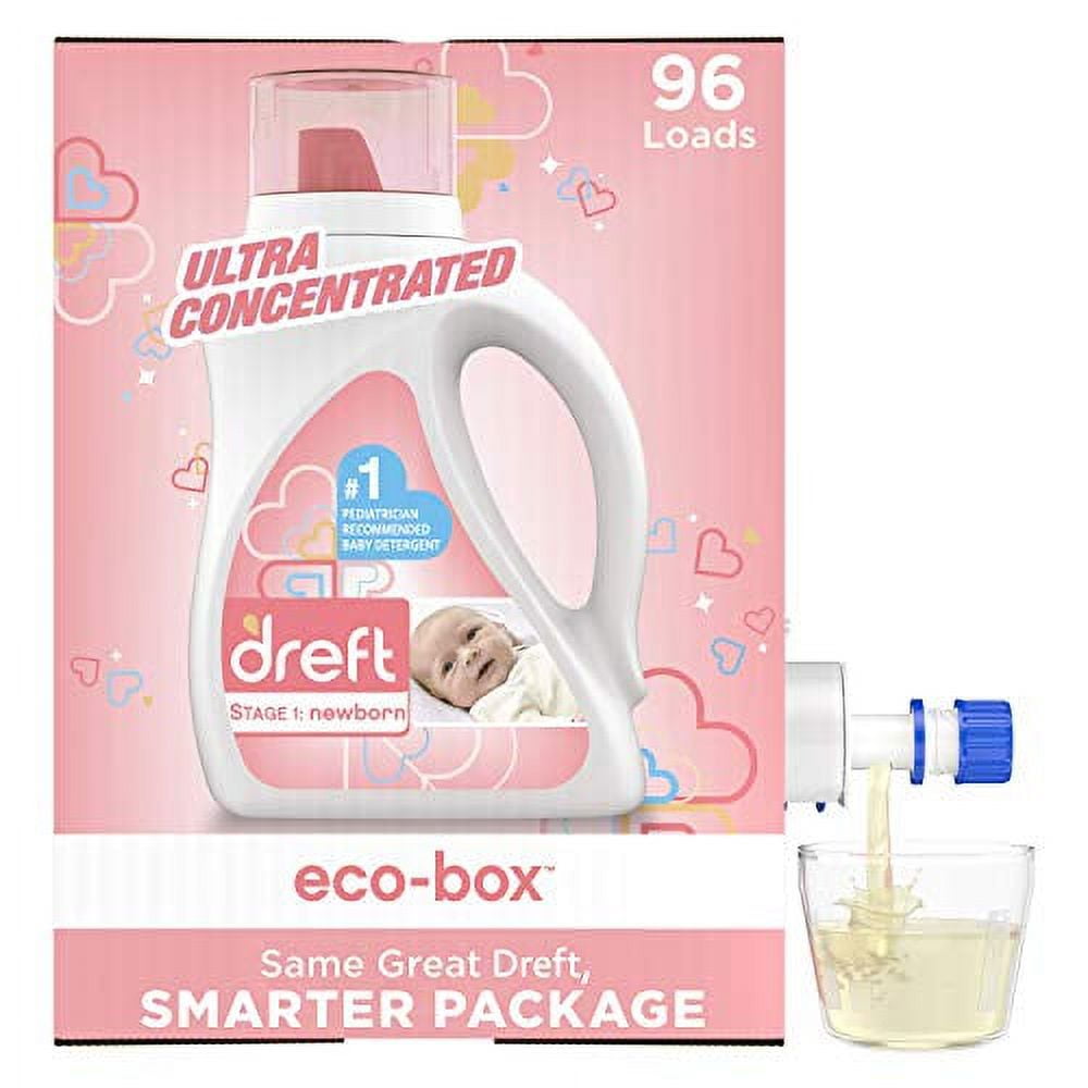 Dreft Stage 1: Baby .. Laundry Detergent Liquid Soap .. Eco-Box ...
