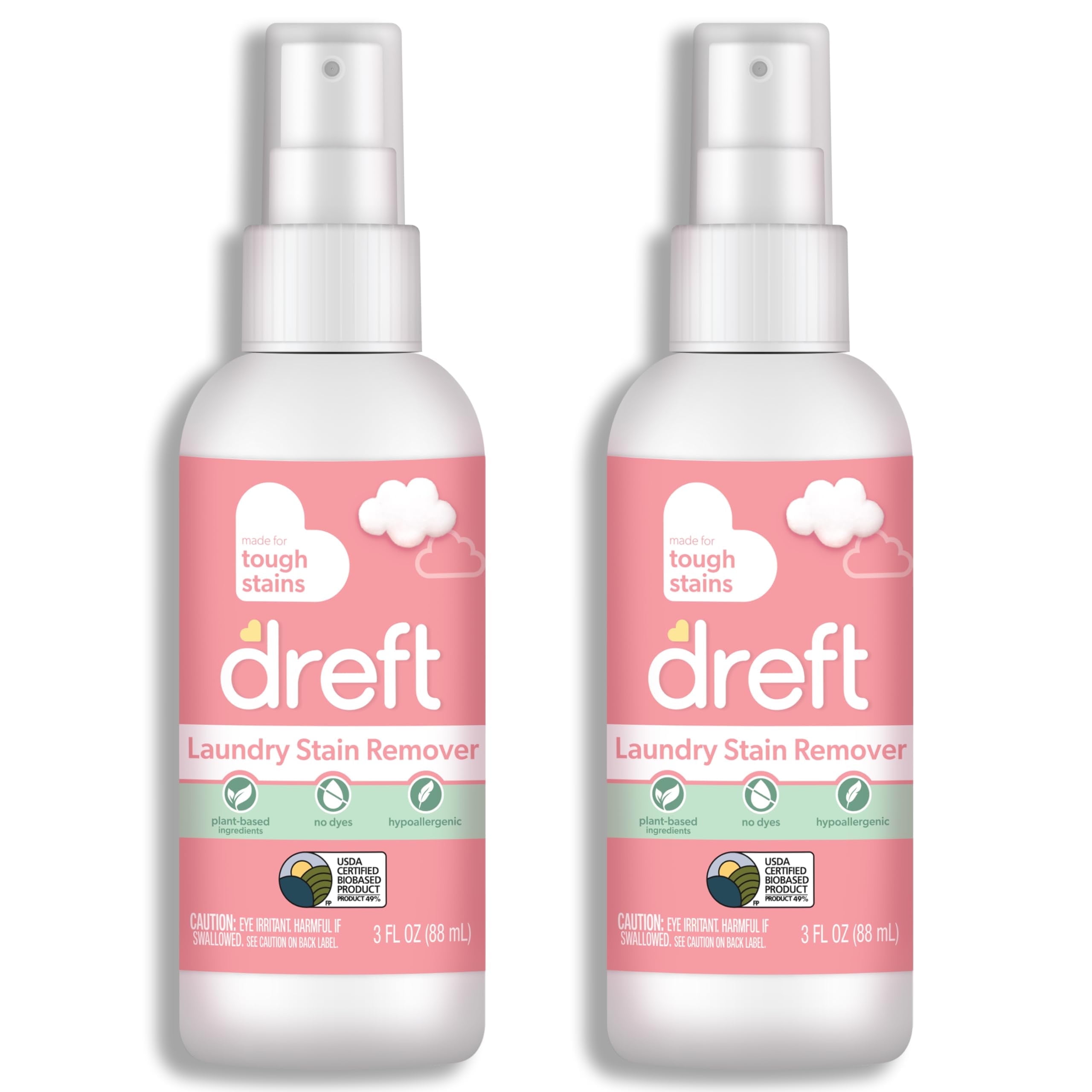 Dreft Baby Stain Remover Spray Hypoallergenic Travel Size 3 Fl Oz Pack ...