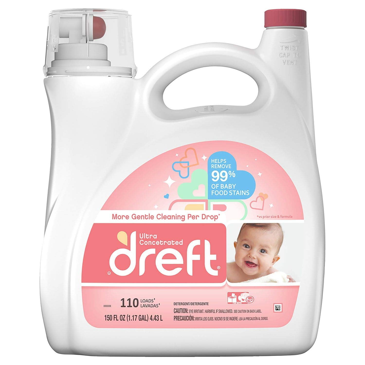 Dreft Ultra Concentrated Liquid Laundry Detergent, 150 Fl. Oz - Walmart.com