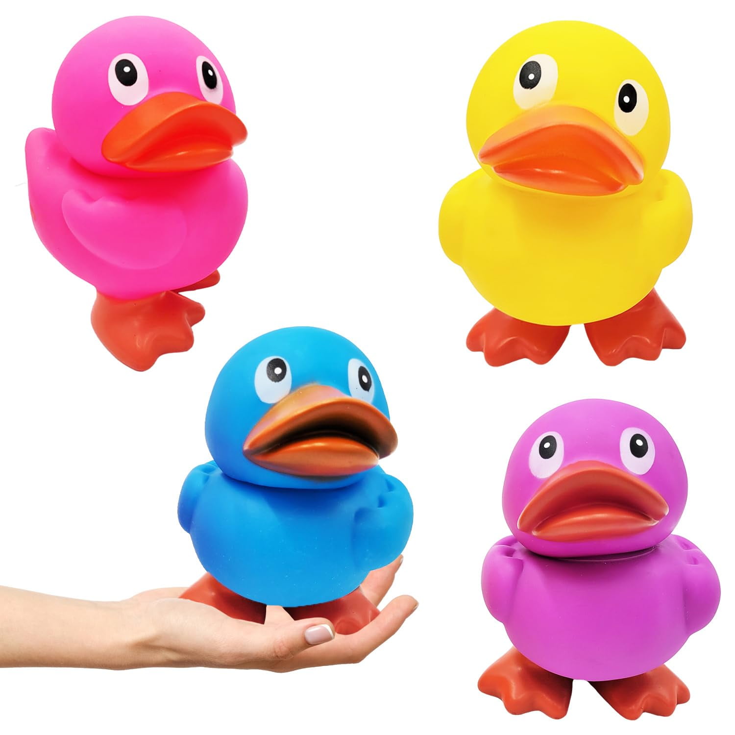 The Dreidel Company Jumbo MMF7 Rubber Duck Toy with Flippers, Giant ...
