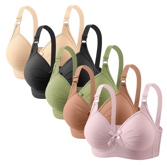 Dreluolixuan 36ddd Bras for Women 5PC Bras Full Coverage Push Up Padded ...
