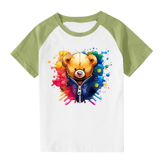 Dreluolixuan Cute Tshirts for Kid Raglan Sleeves Trendy Shirts Graphic ...