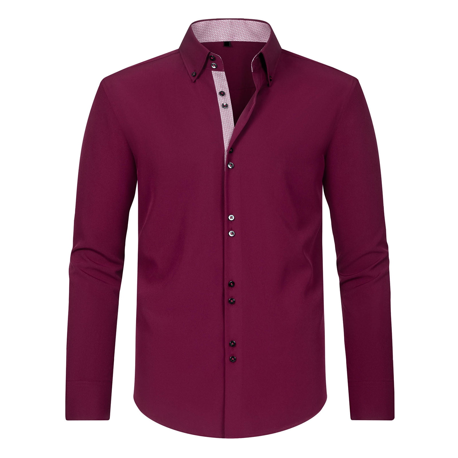 Dreluolixuan Dress Shirts for Men Big and Tall Botton Down Tee Tops ...