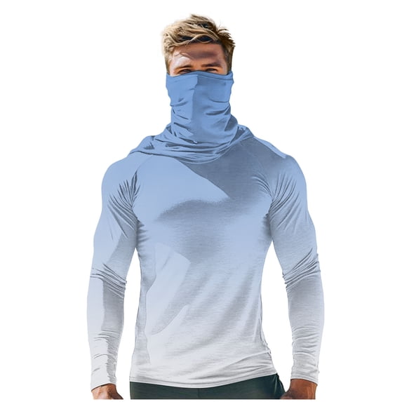 Dreluolixuan Fishing Sun Shirts for Men with Hood Sun Protection UV SPF ...