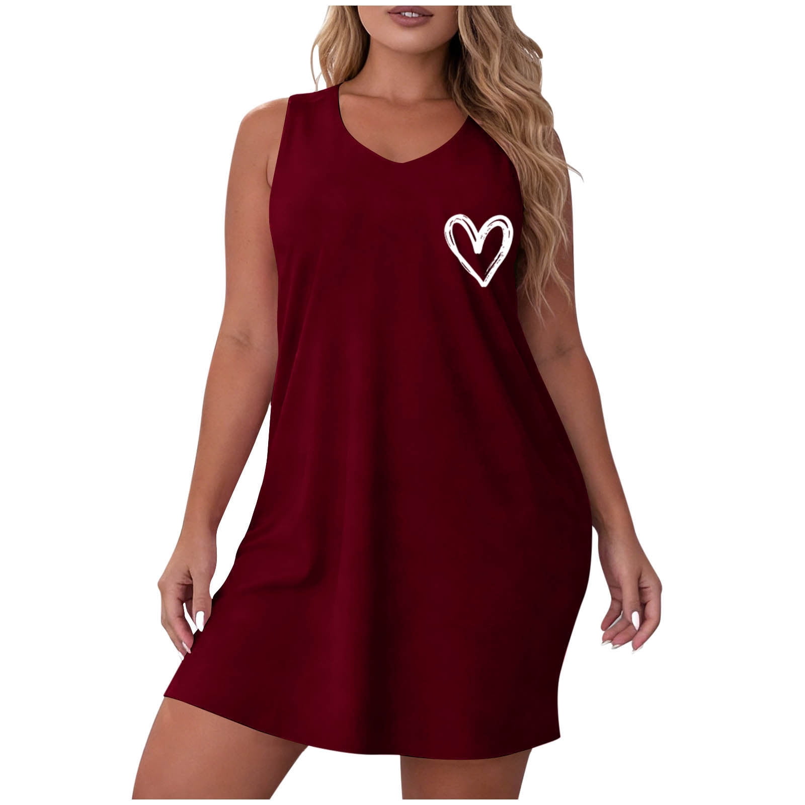 Dreluolixuan Sleeveless Dress for Women Sleeveless Double Spaghetti ...