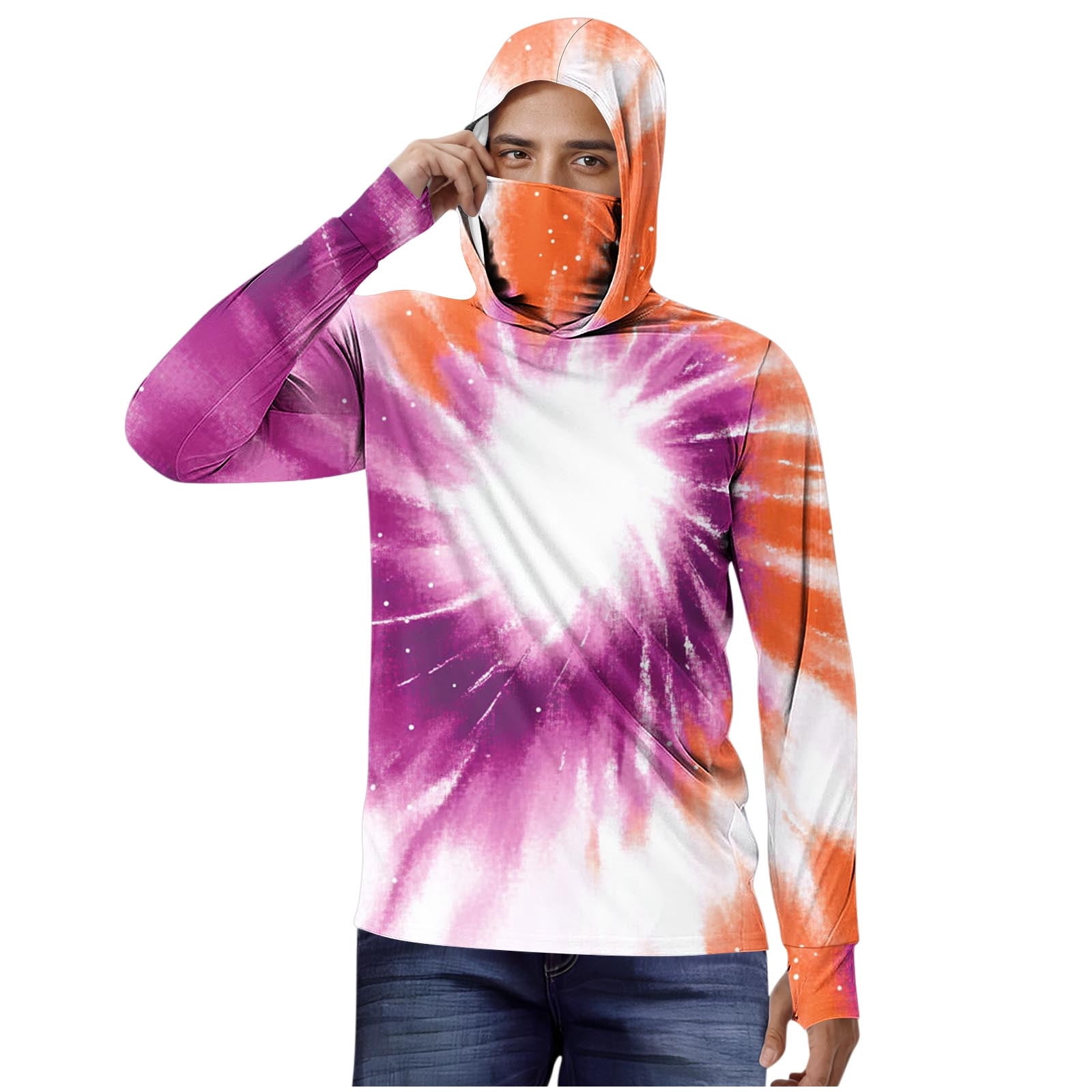 Dreluolixuan Sun Shirt Men Swim Sun Protection UV SPF Long Sleeve ...