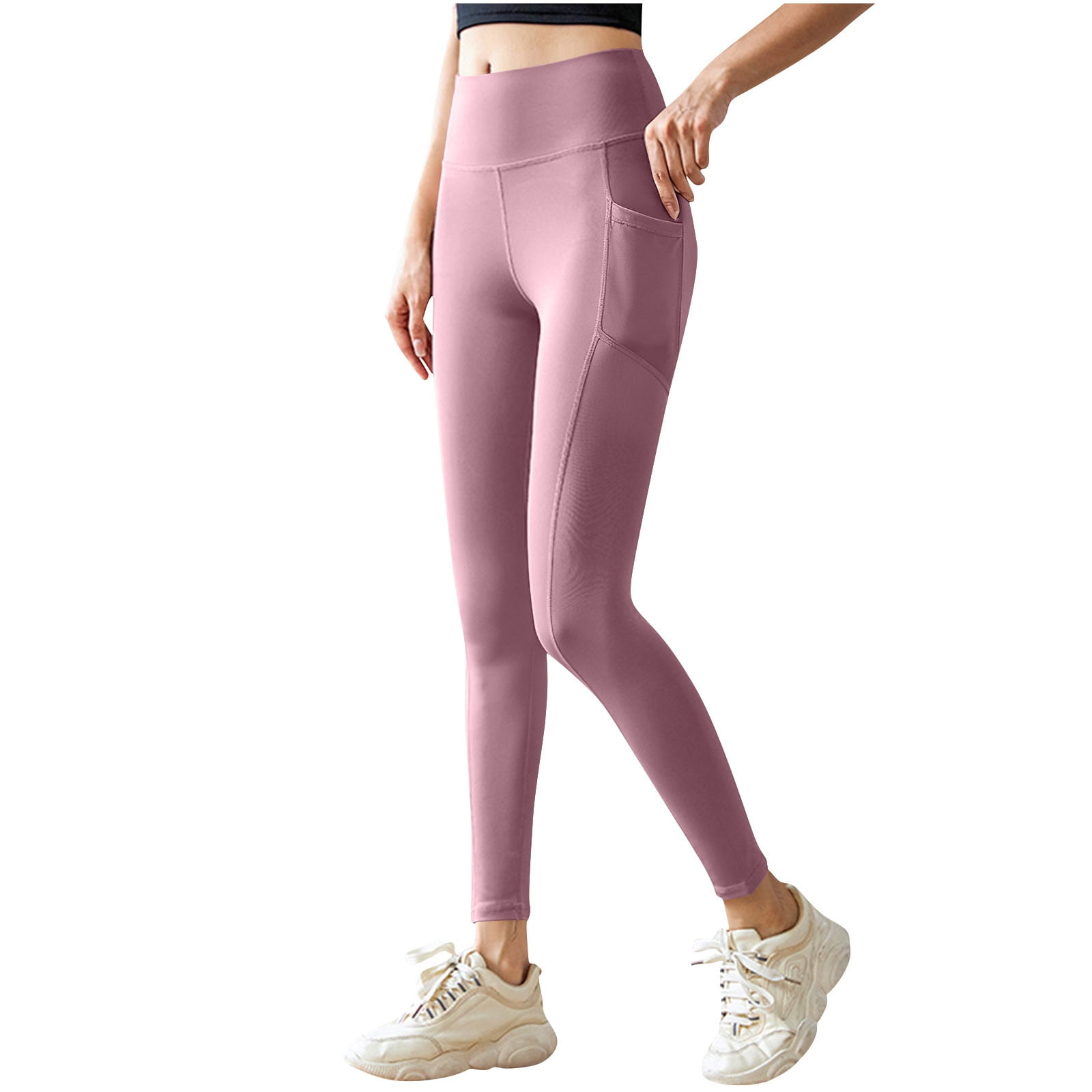 Dreluolixuan Wide Leg Yoga Pants Butt Lift Leggings with Pocket ...