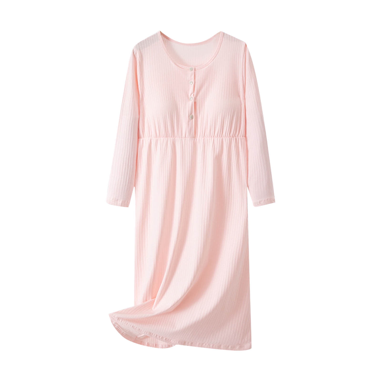 Dreluolixuan Women Pajamas Lightweight Loose Nightgown Cozy Crew Neck ...