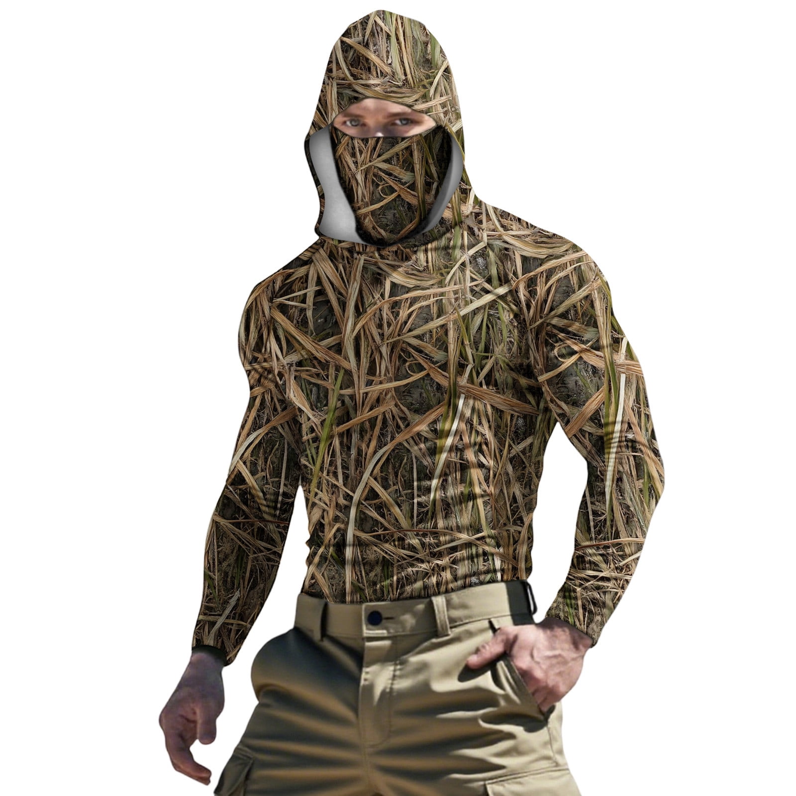 Dreluolixuan Work Shirts for Men Sun Protection UV SPF Long Sleeve ...