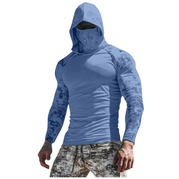Dreluolixuan Work out Shirts Mens Sun Protection UV SPF Long Sleeve ...