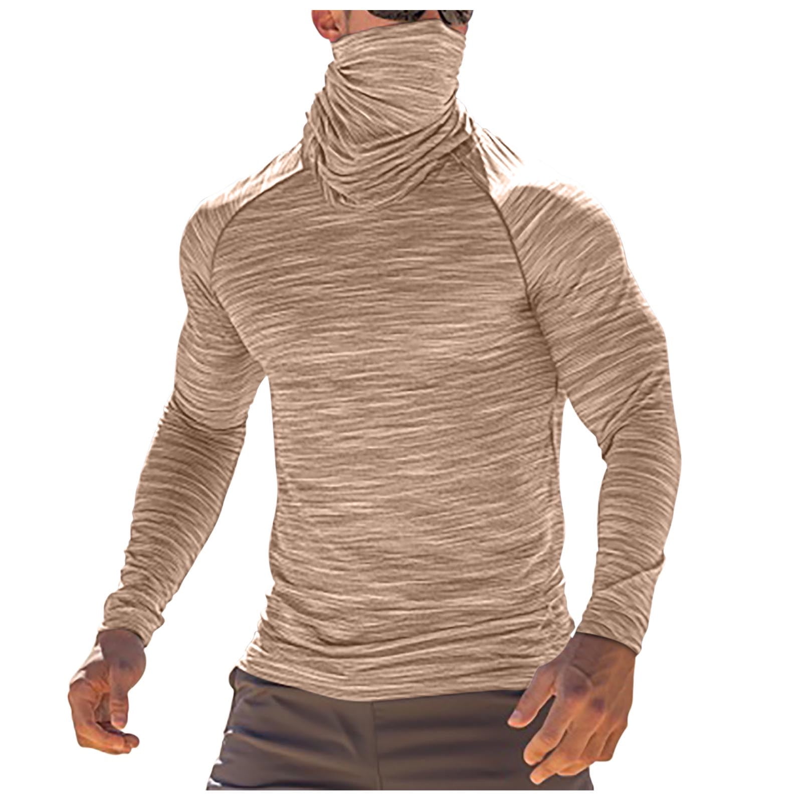 Dreluolixuan Workout Shirts for Men Sun Protection UV SPF Long Sleeve ...