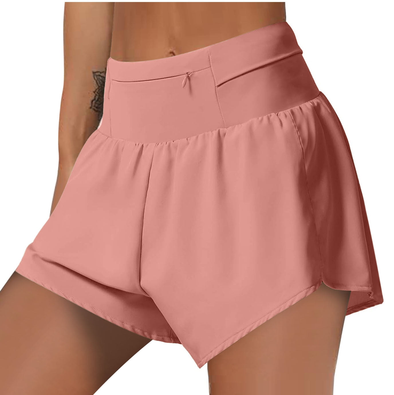 Dreluolixuan Yoga Shorts For Women Plus Size High Waist Shorts Workout