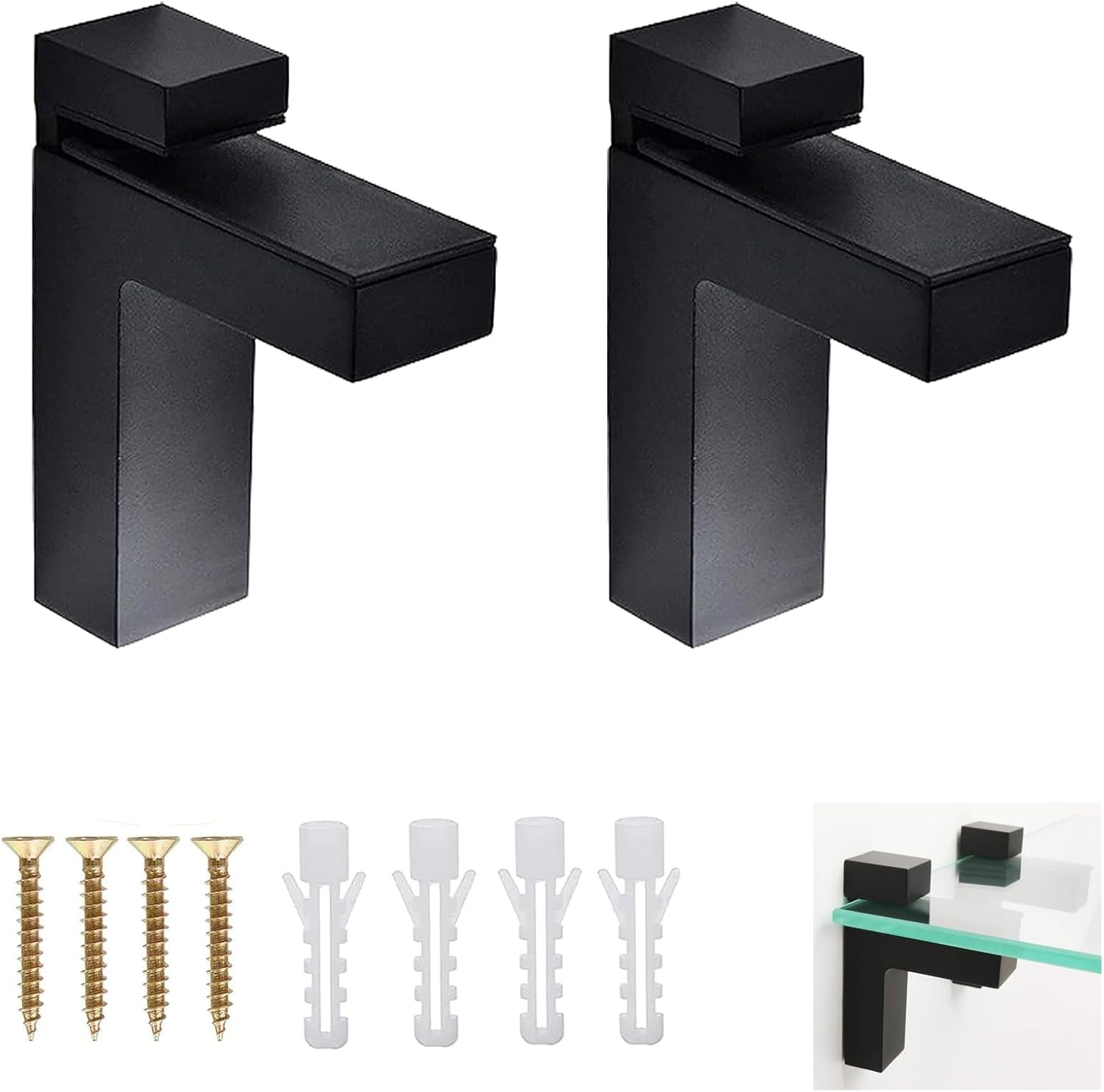 dxynlzq Adjustable Glass Shelf Bracket Adjustable Wood/Glass Shelf ...