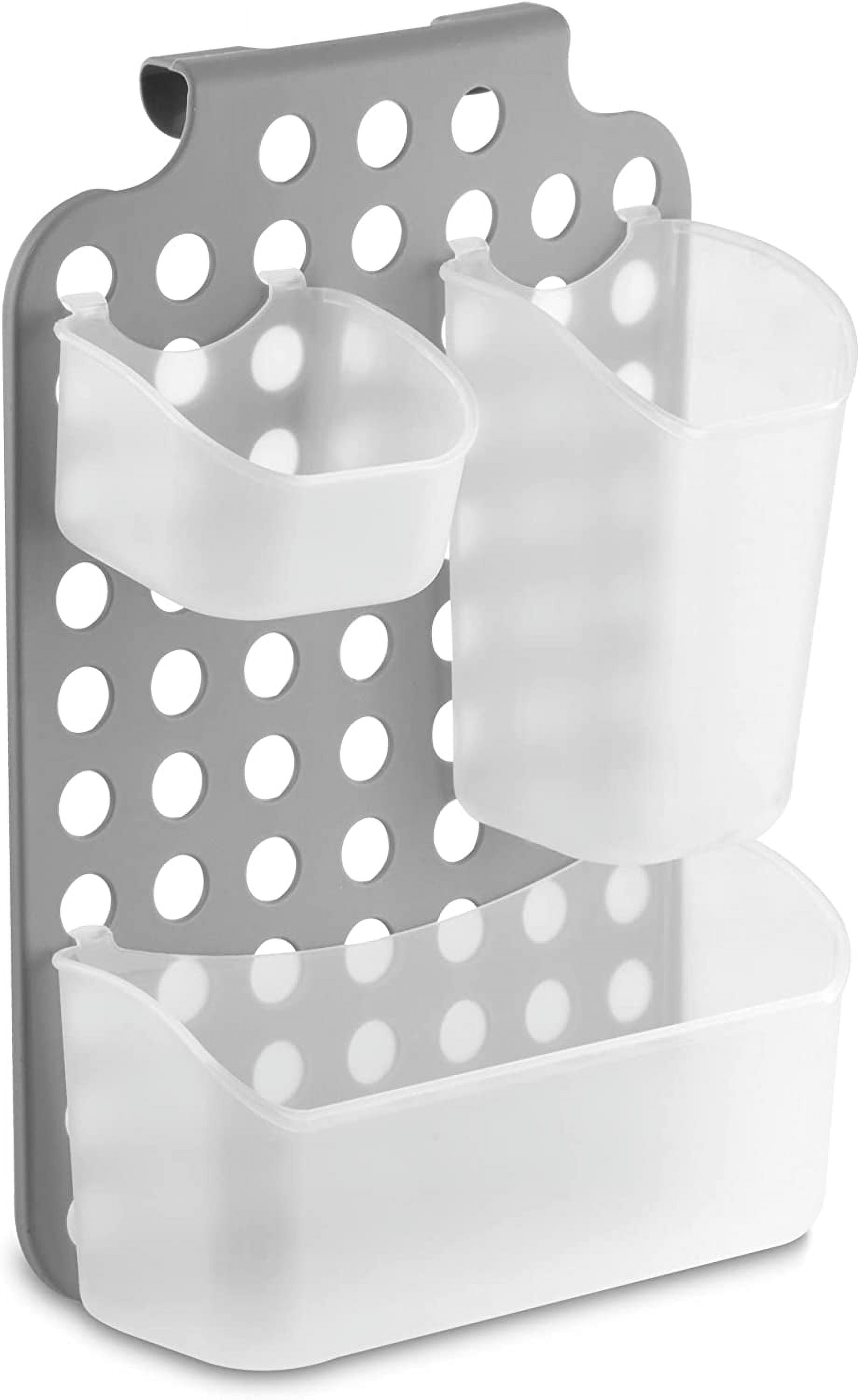 DremFaryoyo Adjustable Hanging Storage 2 Bins Over Shower Door ...
