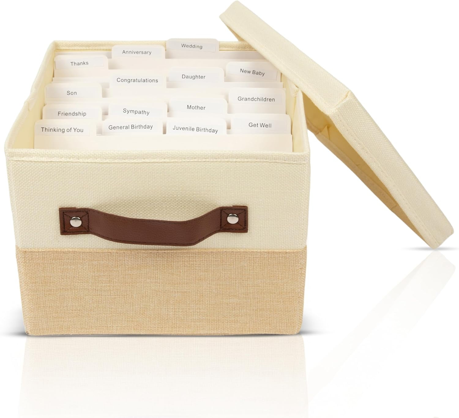 DremFaryoyo Greeting Card Organizer Box with Dividers| Card Keeper 150 ...