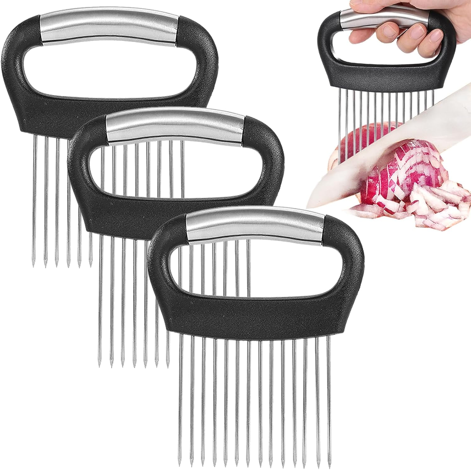 DremFaryoyo Large Onion Holder for Slicing 3Pieces Large Tomato Slicer ...