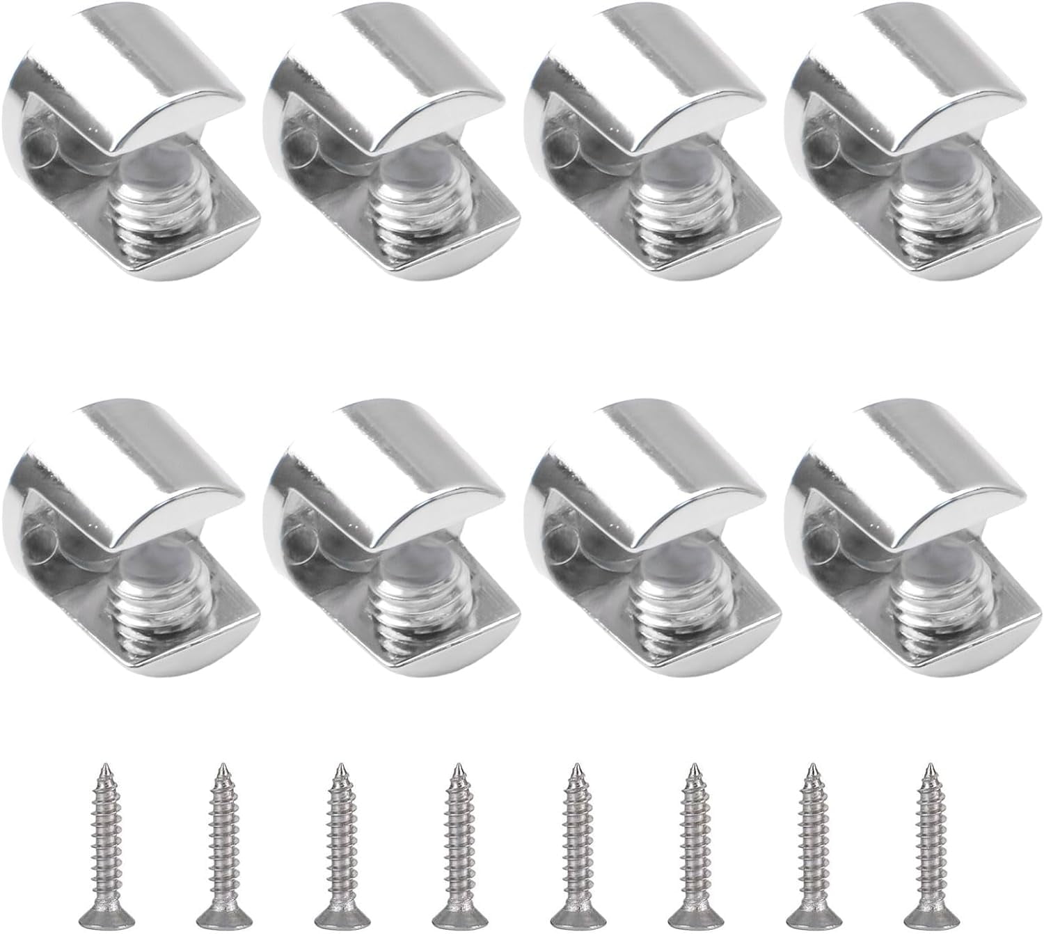 DremFaryoyo UFURMATE Glass Shelf Bracket 16Pcs Wall Mounted Adjustable ...