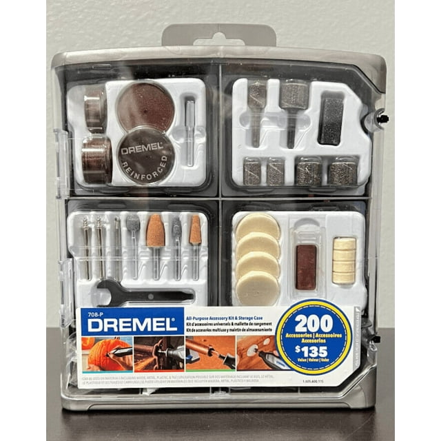 Dremel 200-Piece Aluminum Oxide Set Multipurpose Accessory Kit with ...