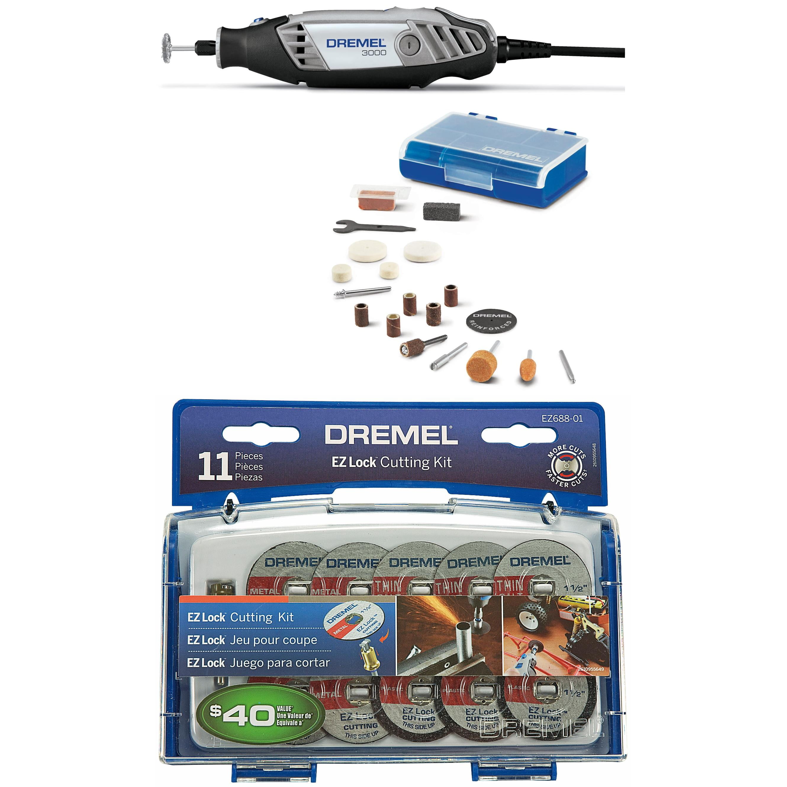 Dremel 3000 Rotary Tool with EZ Lock Cutting Kit Bundle - Walmart.com