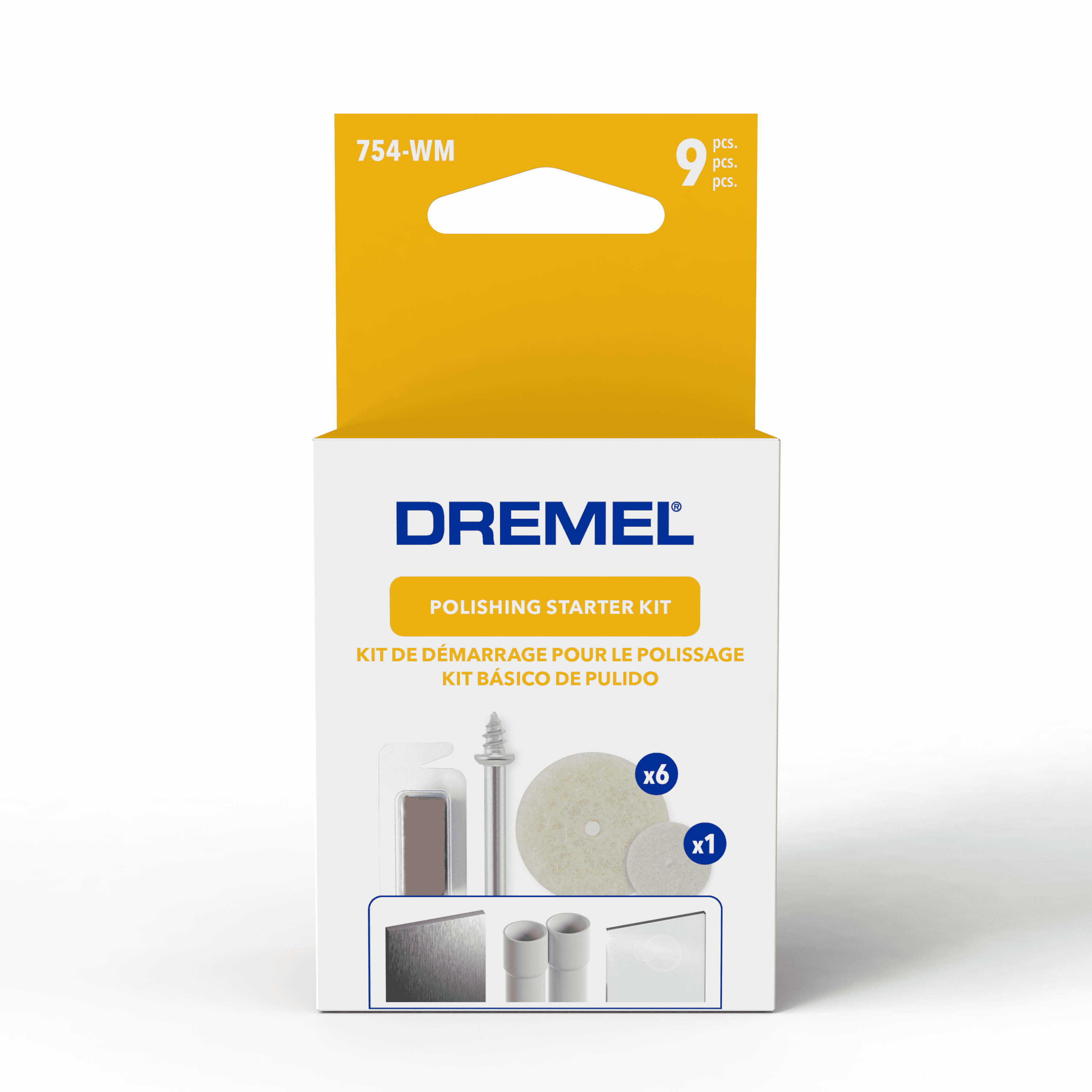 Dremel 754-WM Cleaning & Polishing Rotary Tool Accessory Starter Kit, 9 ...