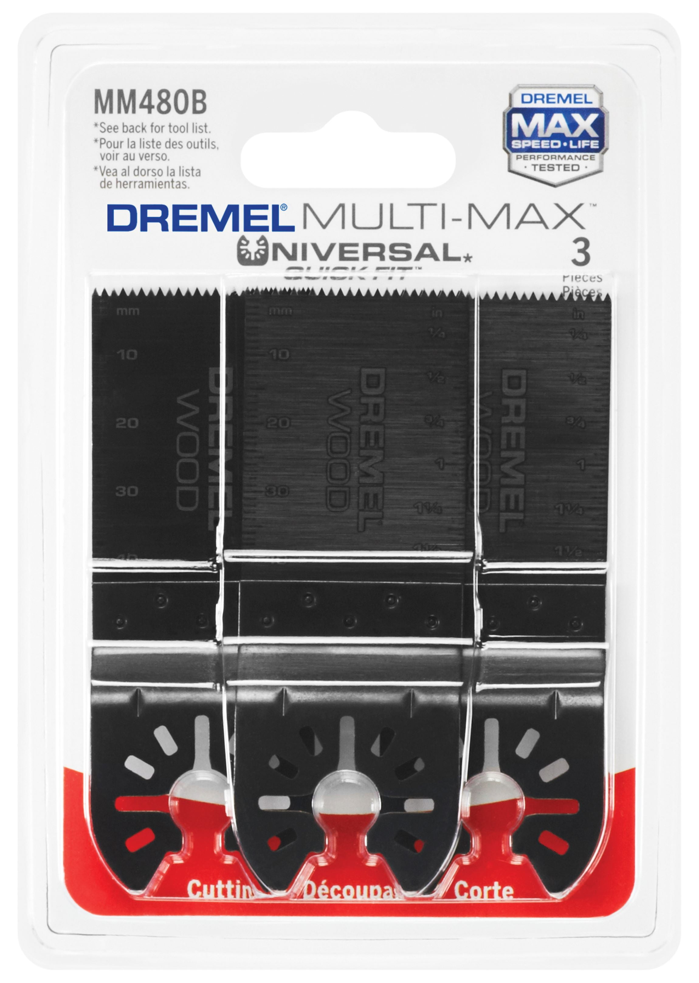 Dremel MM480B-4 1-1/4" Flush Cutting Oscillating Multi-Tool Blade for ...