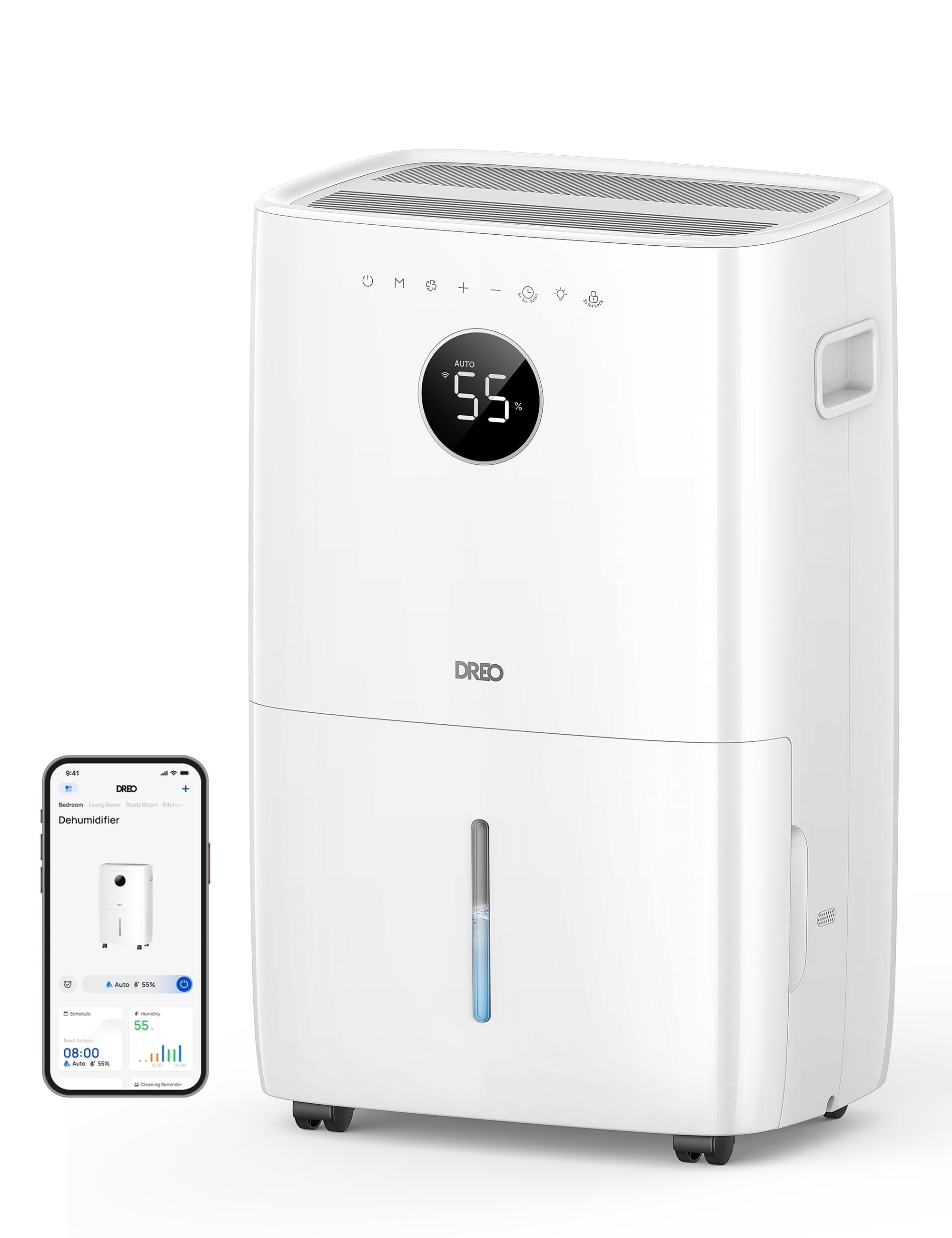 Dreo 110-Pint Smart Dehumidifier for Basement, 4500 Ft² for Large Room ...