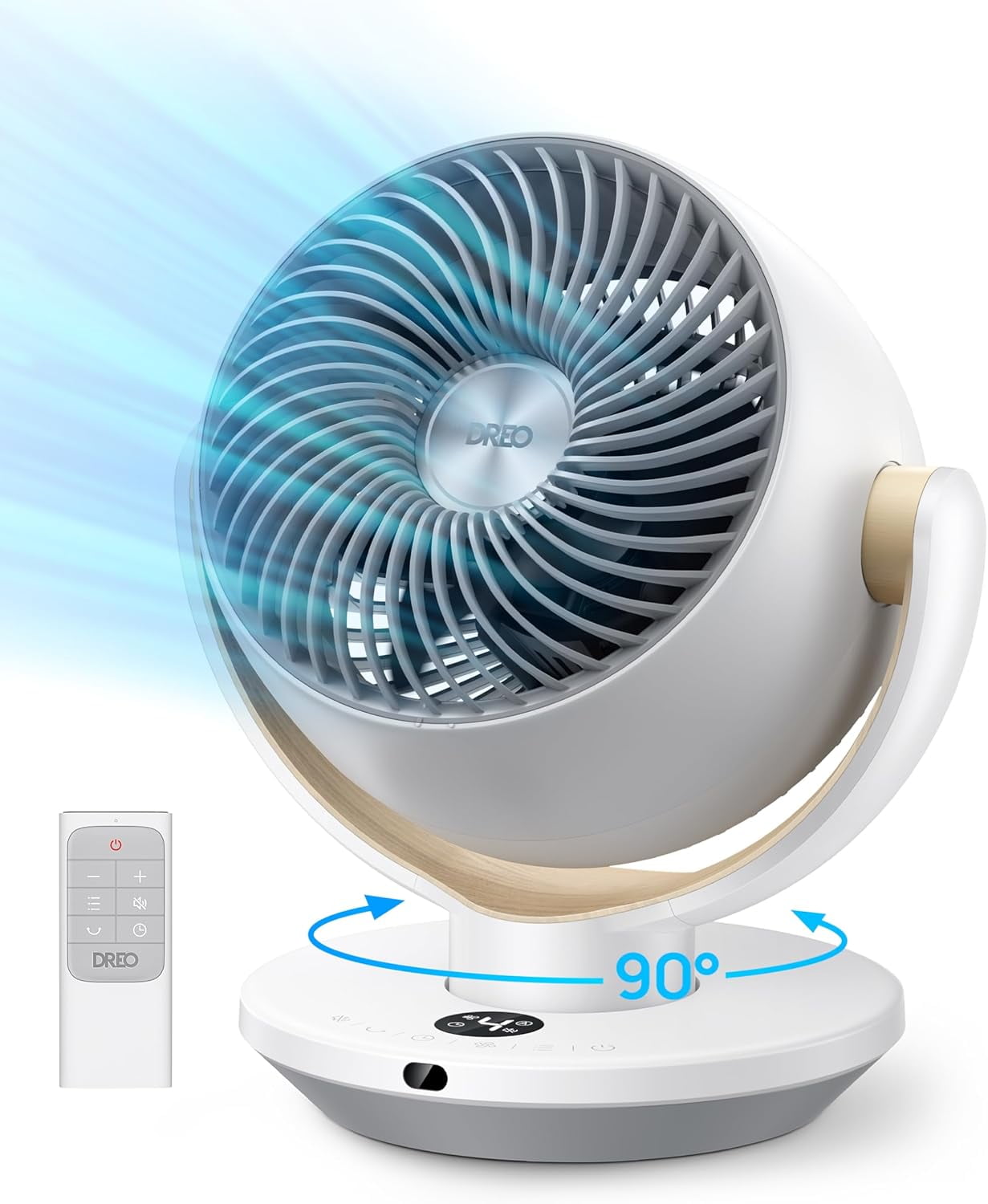 Dreo Fan for Bedroom, Desk Air Circulator Fans with Remote, 11 Inch ...